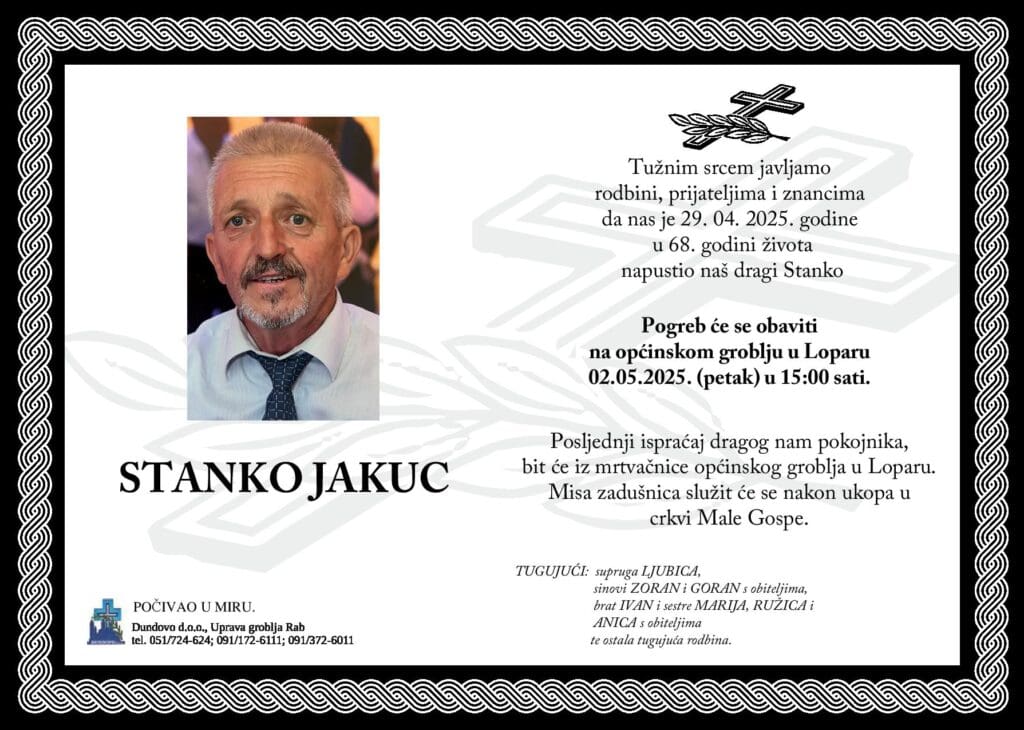 STANKO JAKUC | Rab Danas