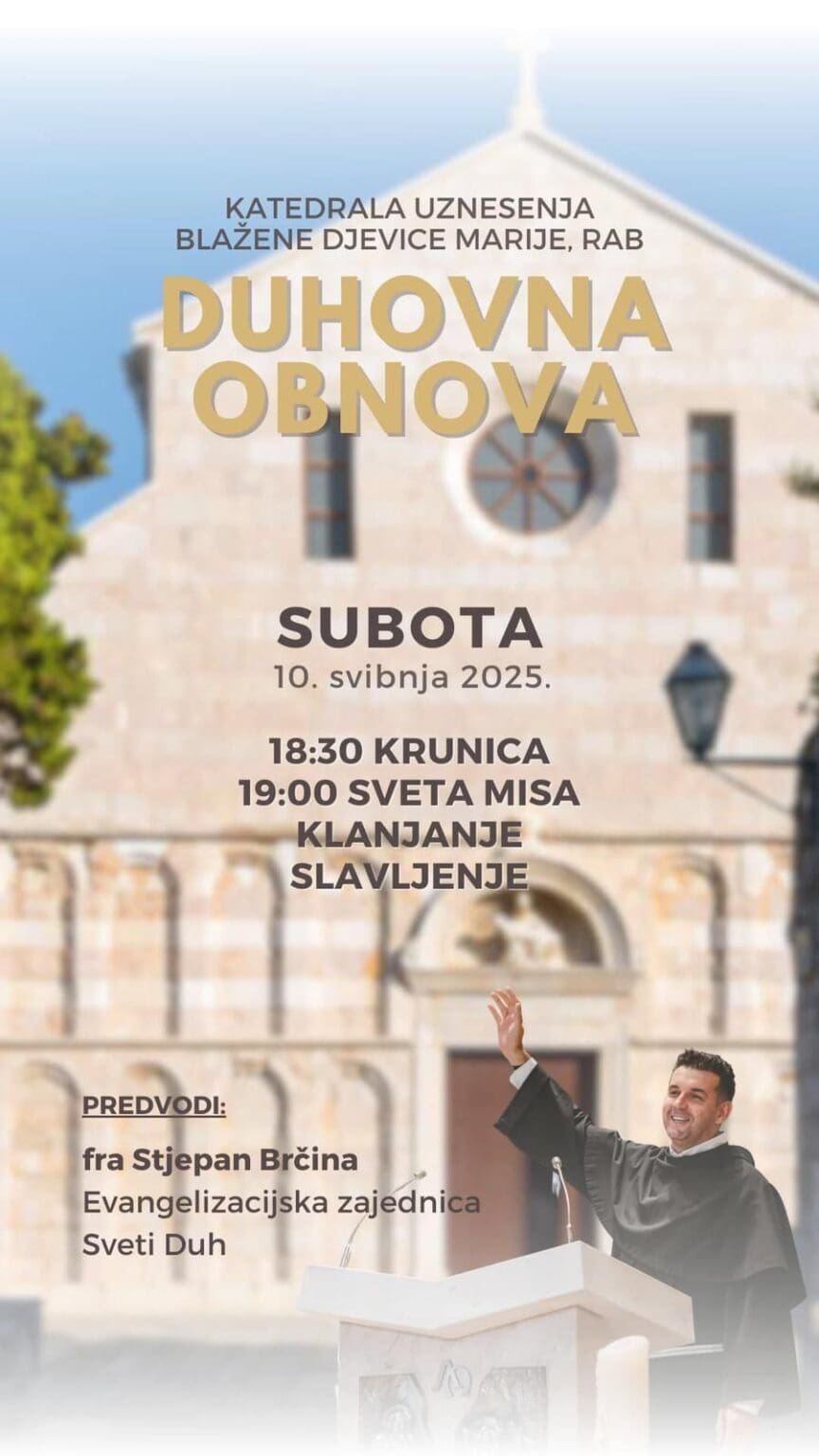 Duhovna obnova na Rabu: Fra Stjepan Brčina predvodi susret u Katedrali ...